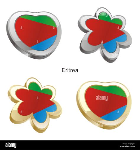 Flower Plant Illustration Flag Eritrea Heart Travel Colour Emblem