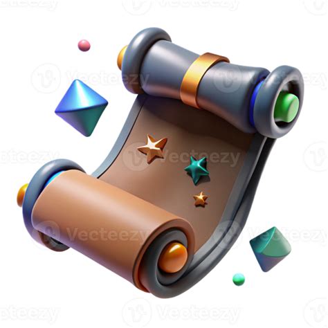 Wonderful Rustic Ancient Scroll Unfurled Isolated Detailed Texture Professional 60676395 Png