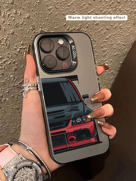 1pc Fashionable Car Print Anti Drop Phone Case Compatible With Apple