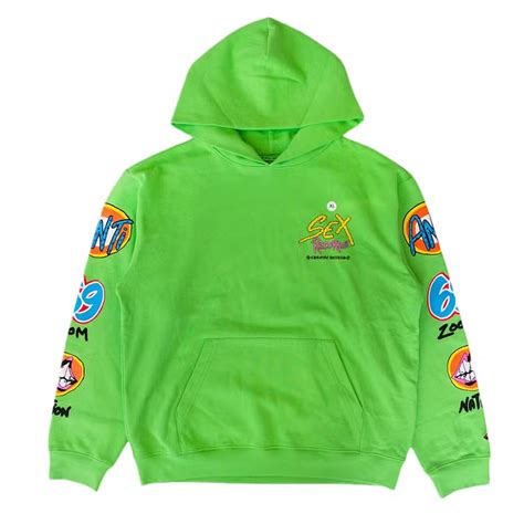 Green Fleece Pullover Chrome Hearts Sex Hoodie