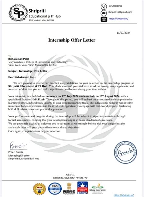 Internship Matlab Engineering Learningjourney Richa Patel