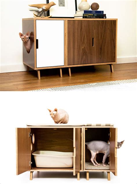 Modern Cat Litter Box Furniture White At Kay Jewell Blog