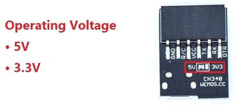 Wemos CH340G Breakout 5V 3 3V USB To Serial Module Buy Online Electronic Component I Robotic
