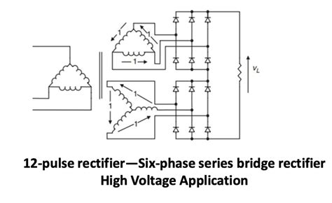12 Pulse Rectifier Six Phase Series Bridge Rectifier
