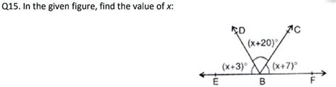 SOLVED In The Given Figure Find The Value Of X