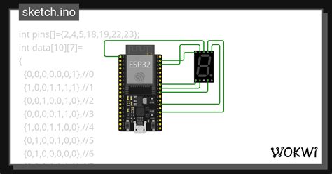 7segment09anode Wokwi Esp32 Stm32 Arduino Simulator
