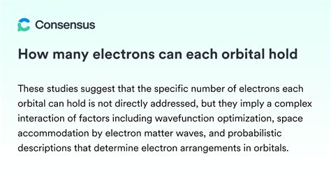 How Many Electrons Can Each Orbital Hold Consensus Academic Search Engine