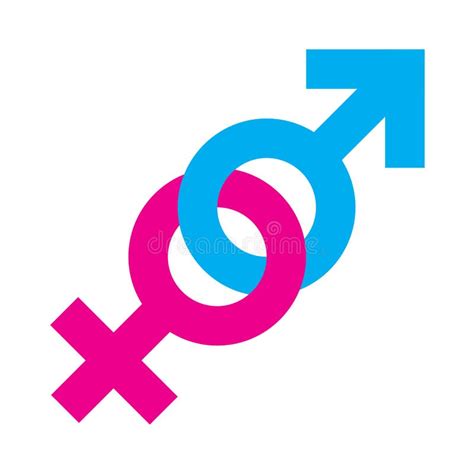 Men And Women Sex Equality Sign Concept Stock Illustration