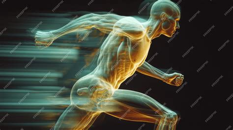 Highresolution Shot Of A Human Body In Motion Focusing On The Dynamic