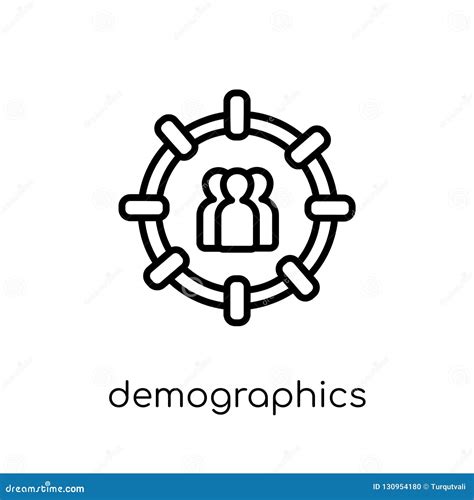 Demographics Icon Trendy Modern Flat Linear Vector Demographics Stock Vector Illustration Of
