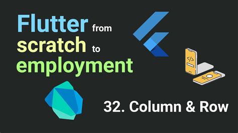 Free Flutter Course From Scratch To Employment 32 Column And Row Flutter Tutorial Youtube