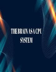 Understanding The Human Brain CPU System Comparison Course Hero