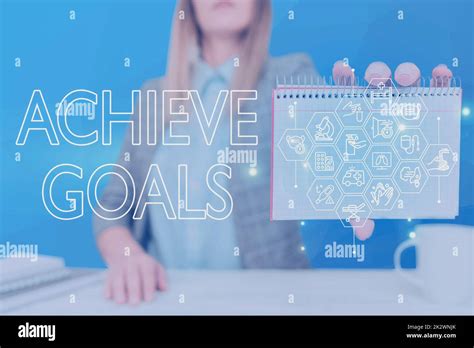 Text Caption Presenting Achieve Goals Conceptual Photo Results