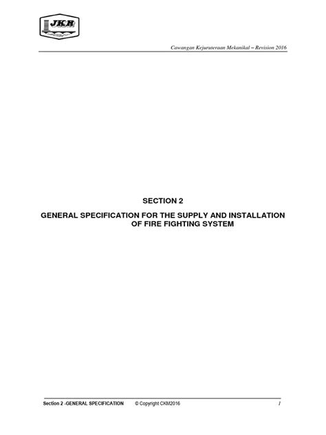 Section 2 0 General Specification Ff Revision 2016 Pdf