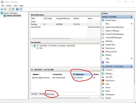Hyper V Version 10 0 19041 1 Ip Addresses Microsoft Qanda