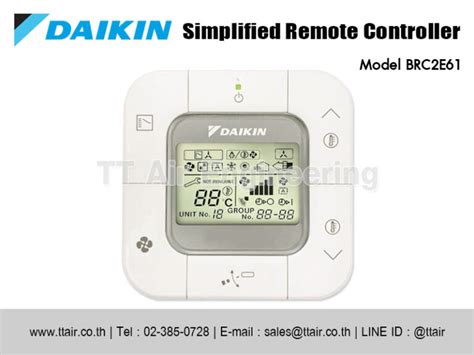 Daikin Simplified Remote Controller Brc2e61 Tt Air Engineering