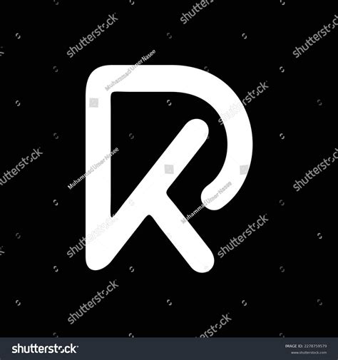 Creative Letter R Line Art Design Stock Vector Royalty Free Shutterstock