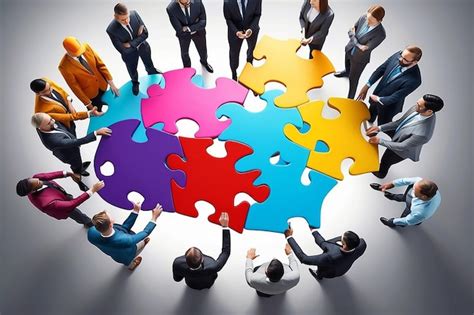 Premium Photo Team Partnership Unity And Collaboration Concept Connecting With Teamwork