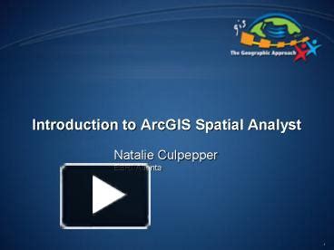 Introduction To ArcGIS Spatial Analyst Presentation Free To View