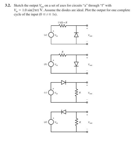 Solved 2 Sketch The Output Vout On A Set Of Axes For Chegg