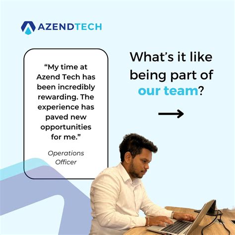 Azend Technologies On Linkedin Operationsintern Operations Intern