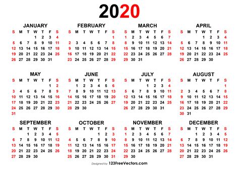 Free Download 2020 Calendar For Planning And Schedules