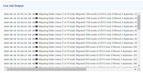 Monitoring Migration Progress Transend