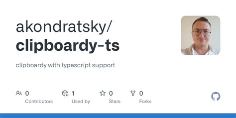Github Akondratskyclipboardy Ts Clipboardy With Typescript Support