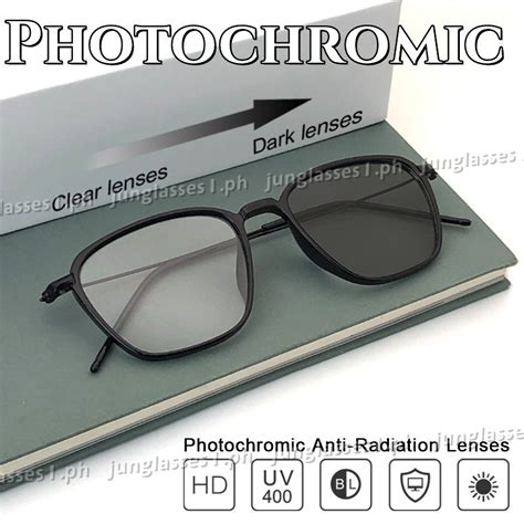 Photochromic Eyeglasses Anti Radiation Sunglasses Anti Uv400 Replaceable Lens For Women Men