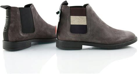 Botki Tommy Jeans zamszowe buty skórzane jesienne sztyblety szare r. 41 ...