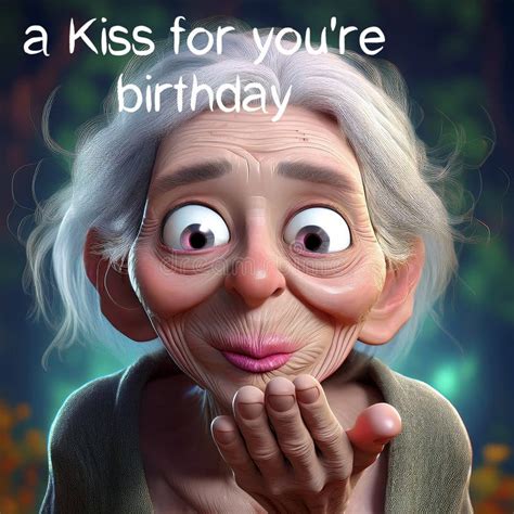 Woman Gives Kiss Cartoon Stock Image Image Of Birthday 384553699