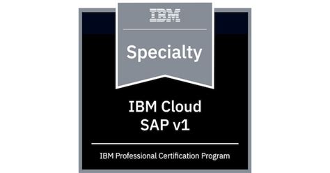 Ibm Cloud For Sap V1 Specialty Credly