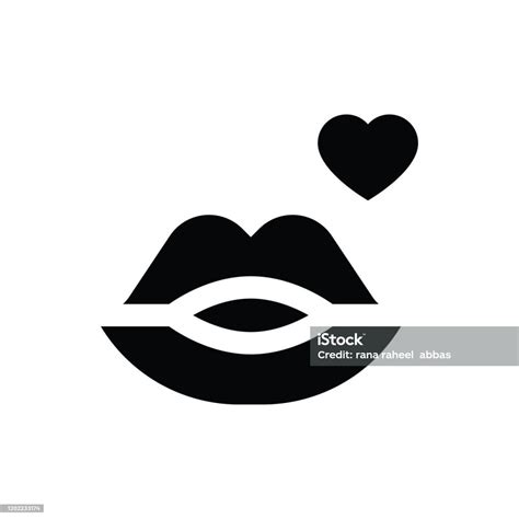 발렌타인 관련 사랑과 로맨스 키스 와 심장 벡터 에 단단한 디자인 2월에 대한 스톡 벡터 아트 및 기타 이미지 2월 감정 낮 Istock
