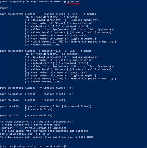 Usage Guidelines Linux Stream 8 With Pureftpd Server Virtual Pulse