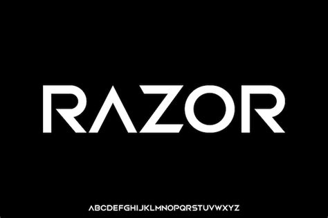 Premium Vector Modern Sharp Sans Serif Display Font Vector