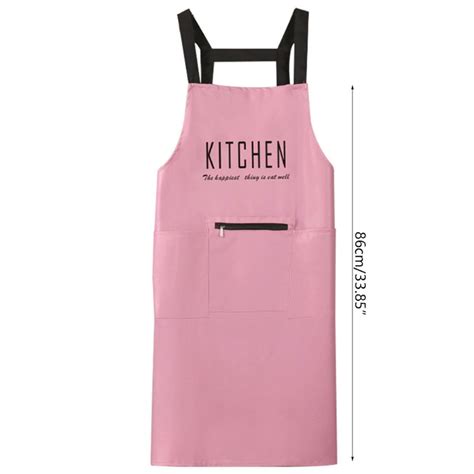 Badu Bg Кожена работна престилка с джобове за мъже жени с напречен гръб Водоустойчиви