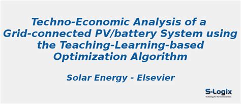 Grid Connected Pv System Using Teaching Learning Based Optimization Algorithm S Logix