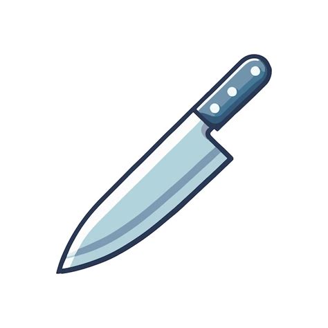 Sharp Metal Blade Cooking Vector Illustration Isolated On White