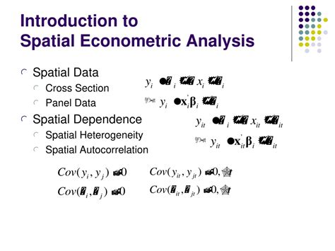 Ppt Spatial Econometric Analysis Using Gauss An Introduction To