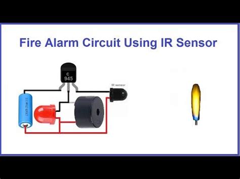 Fire Alarm Circuit Using IR Sensor Fire Alarm Electronic Circuit Projects Electronic Circuit