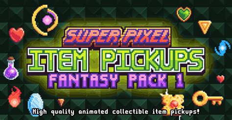 Super Pixel Item Pickups Fantasy Pack 1 By Untied Games