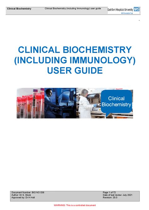Guide To Clinical Biochemistry Lecture Notes Medical Biochemistry