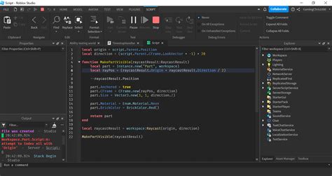 Making Raycasting Visible Using Parts Scripting Support Developer