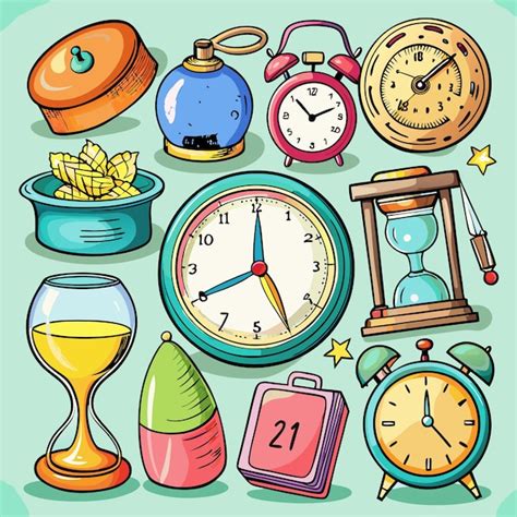 Premium Vector Sleek Time And Clock Vector Icon Set