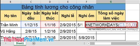 Instructions For Using The Networksday Function In Excel