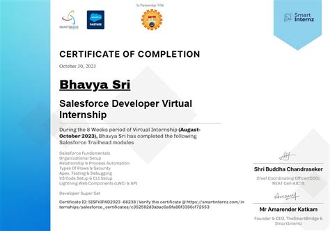 Bhavya Sri On Linkedin Virtualinternship Salesforcedeveloper Salesforcecertified Smartinternz…