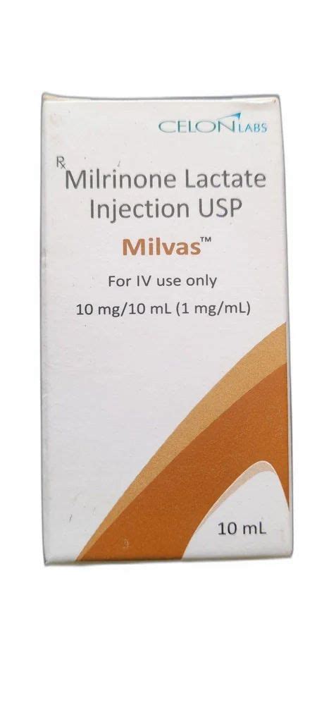 10mg Milvas Milrinone Injection At ₹ 1500piece Mumbai Id