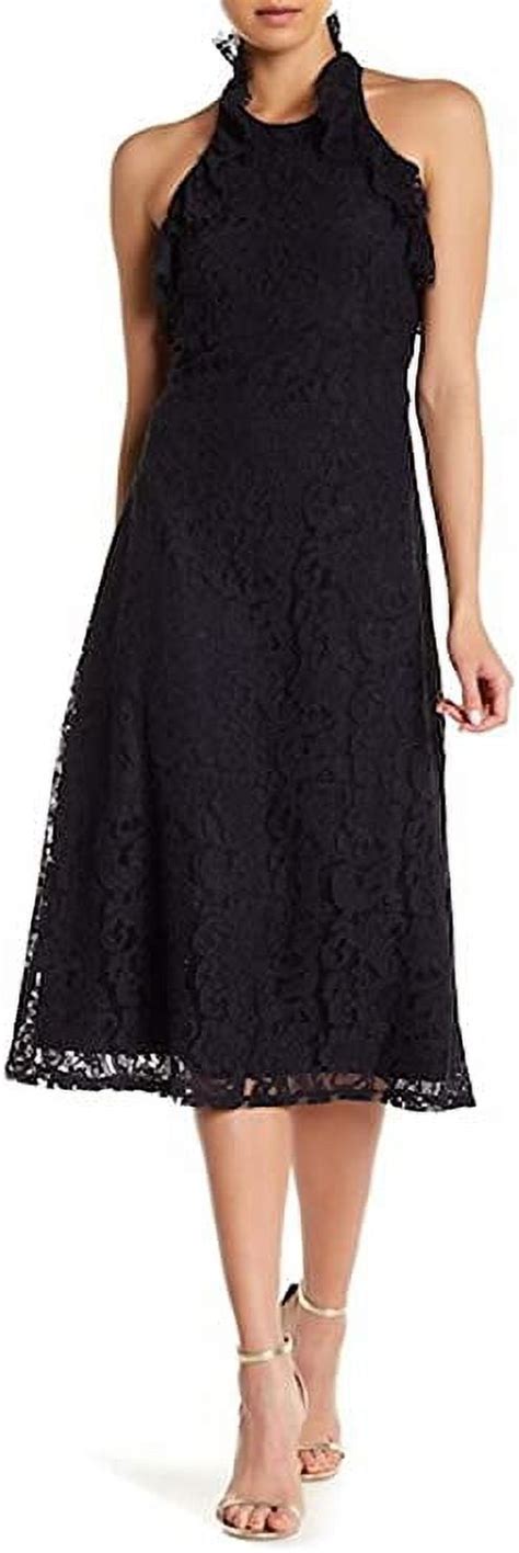 Nanette Nanette Lepore Lace Halter Midi Dress Navy 10