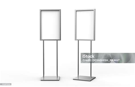 실내 받침대 강 기호 서 포스터 배너 광고 디스플레이 로비 메뉴 보드 3d 그림 바닥재에 대한 스톡 사진 및 기타 이미지 바닥재 서 있기 키오스크 Istock