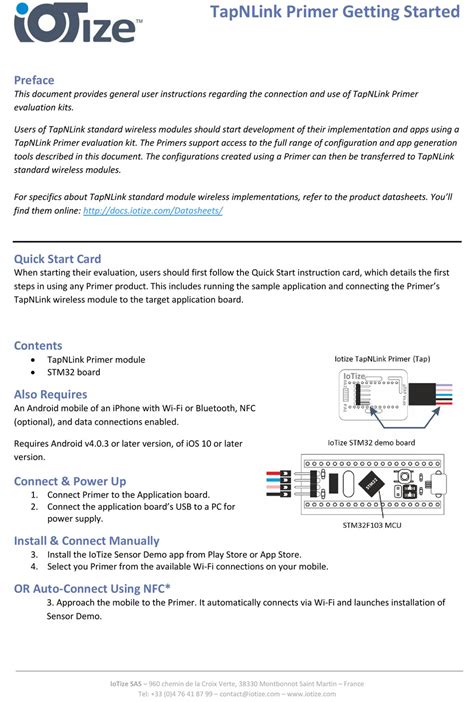 Iotize Tapnlink Primer Getting Started Pdf Download Manualslib Iotize Tapnlink Primer Getting Started Pdf Download Manualslib